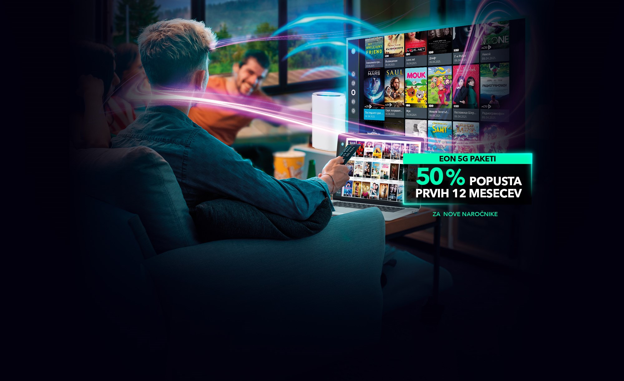 EON 5G paketi - Televizija, internet in telefonija | Telemach SI